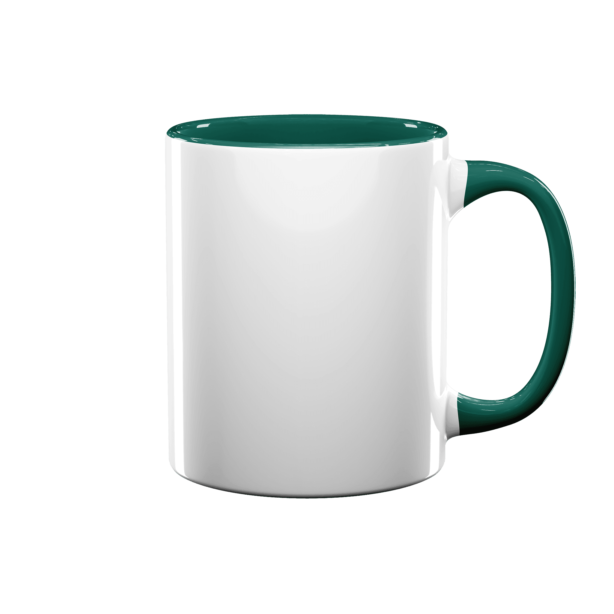 11 oz Inner & Handle Colored Mug - Green – Blank Sublimation Mugs