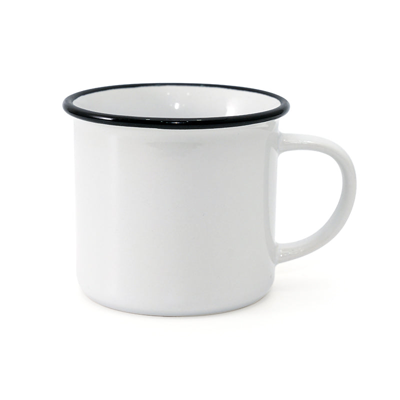 18 oz Camper Enamel Cup - Black Rim – Blank Sublimation Mugs